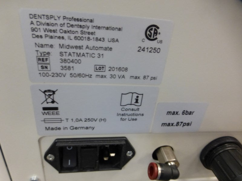 Automate Statmatic 31 Lube Machine – Pre-Owned Dental Inc.